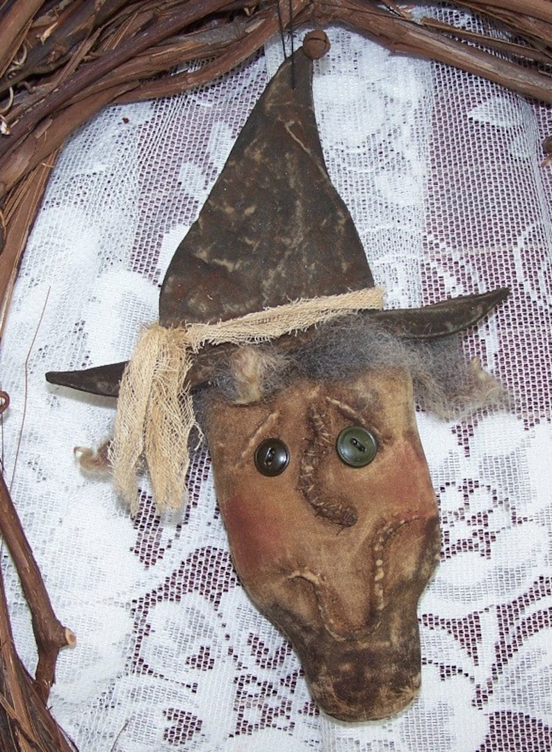 Instant Download PATTERN PRIMITIVE WITCH Ornament Quick and Easy Prim ...