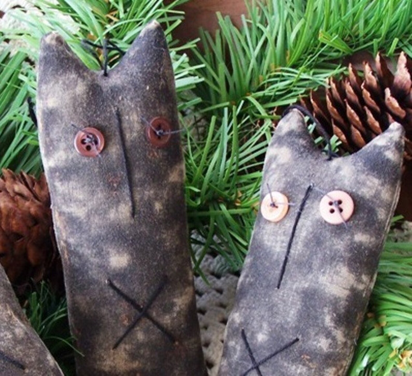 Instant Download Pattern SKINNY CATS ORNIE Ornament Halloween Everyday ...
