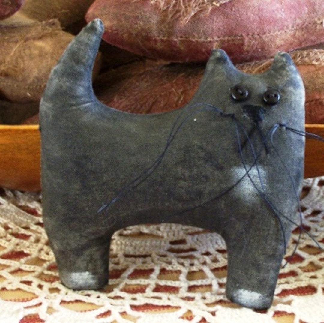 PATTERN PRIMITIVE KITTY Cat Ornament Tuck Instant Download Pattern - Etsy