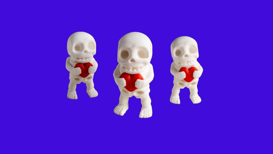 Valentines Tiny Skeleton Stl File for 3D Printing - Etsy