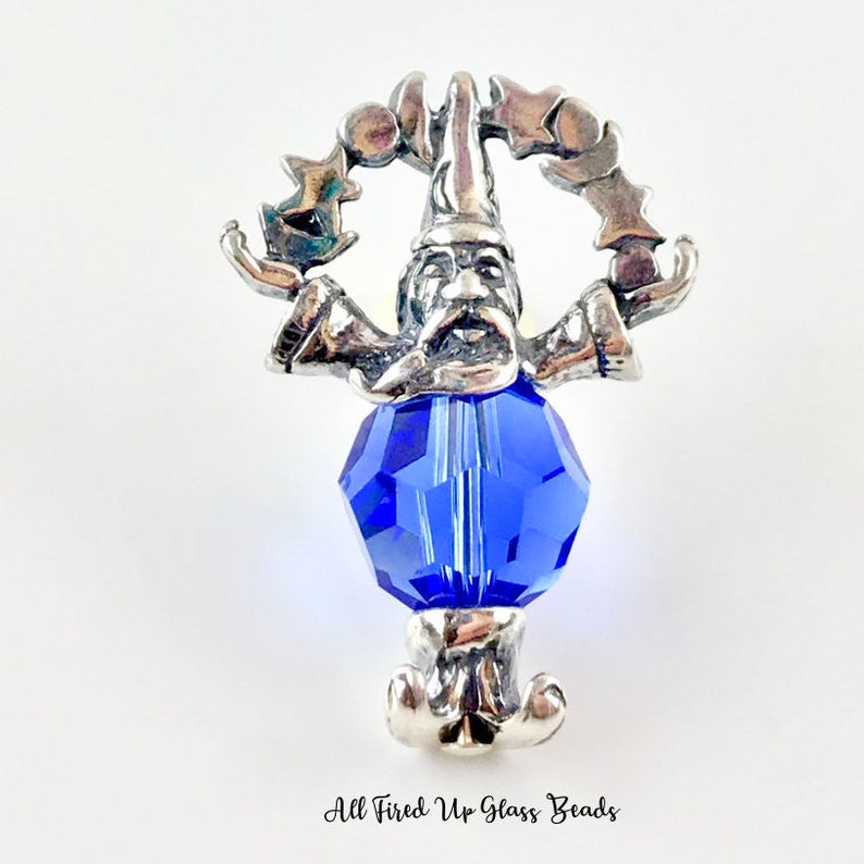 Wizard Bead Cap Charm Sterling Silver - Etsy