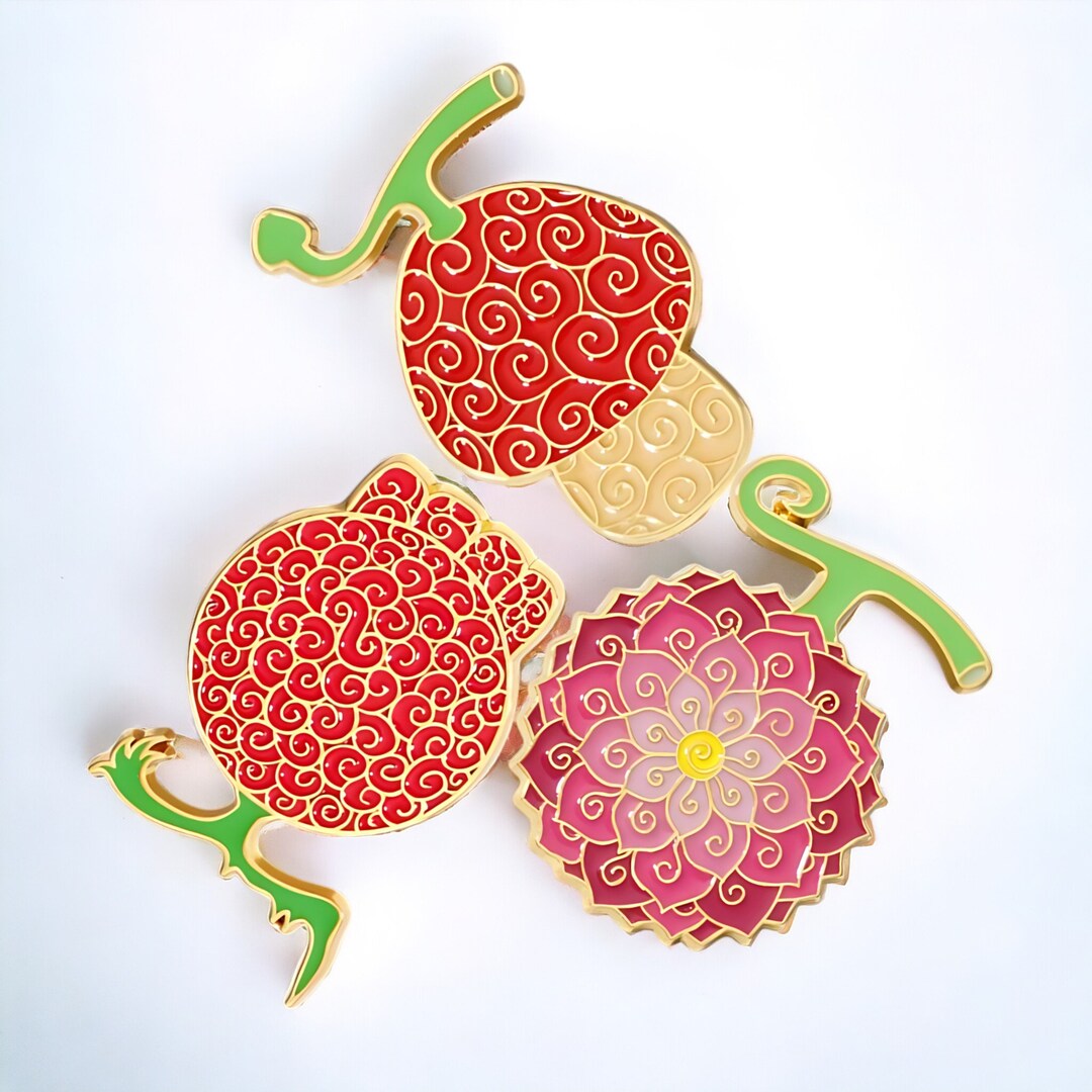 One Piece Devil Fruit Enamel Pin, One Piece Anime Pin, Gum Gum Fruit ...