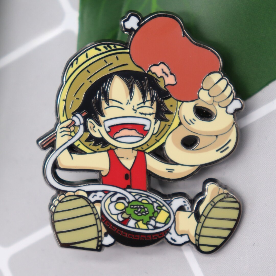Straw-hat Luffy One Piece Anime Enamel Pin, Monkey D Luffy Anime Pin ...