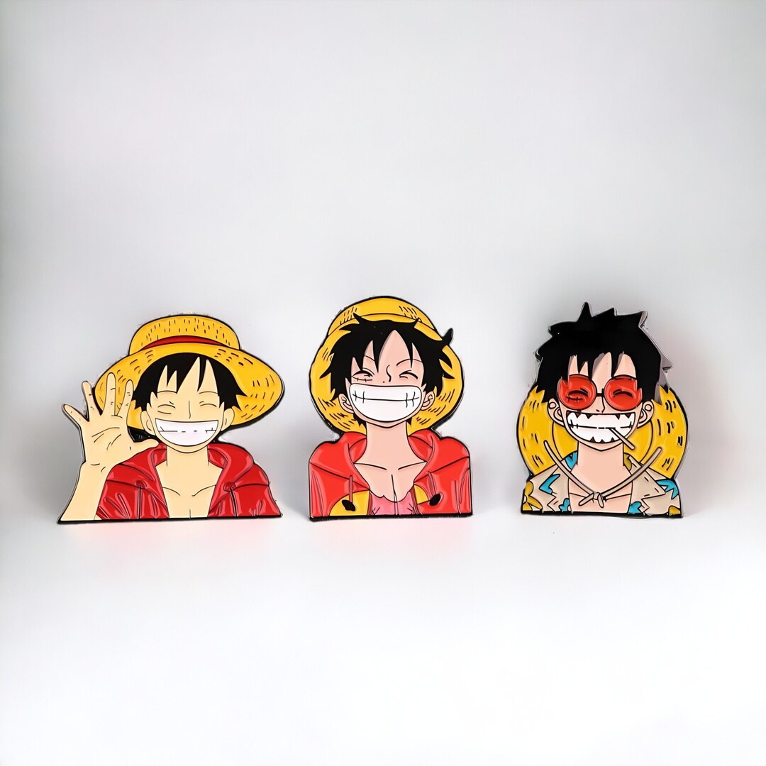 Straw-hat Luffy One Piece Enamel Pins, Monkey D Luffy Anime Pins, One ...
