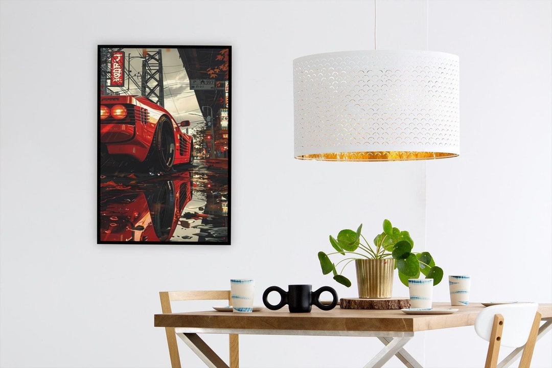 Ferrari Testarossa Japanese Style Wall Art for Motorsport and Ferrari ...