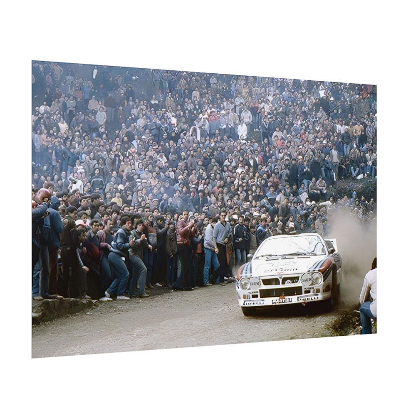 Rally Poster, Lancia 0.37 Group B Rally Retro, WRC, Rally Legend, 80s ...