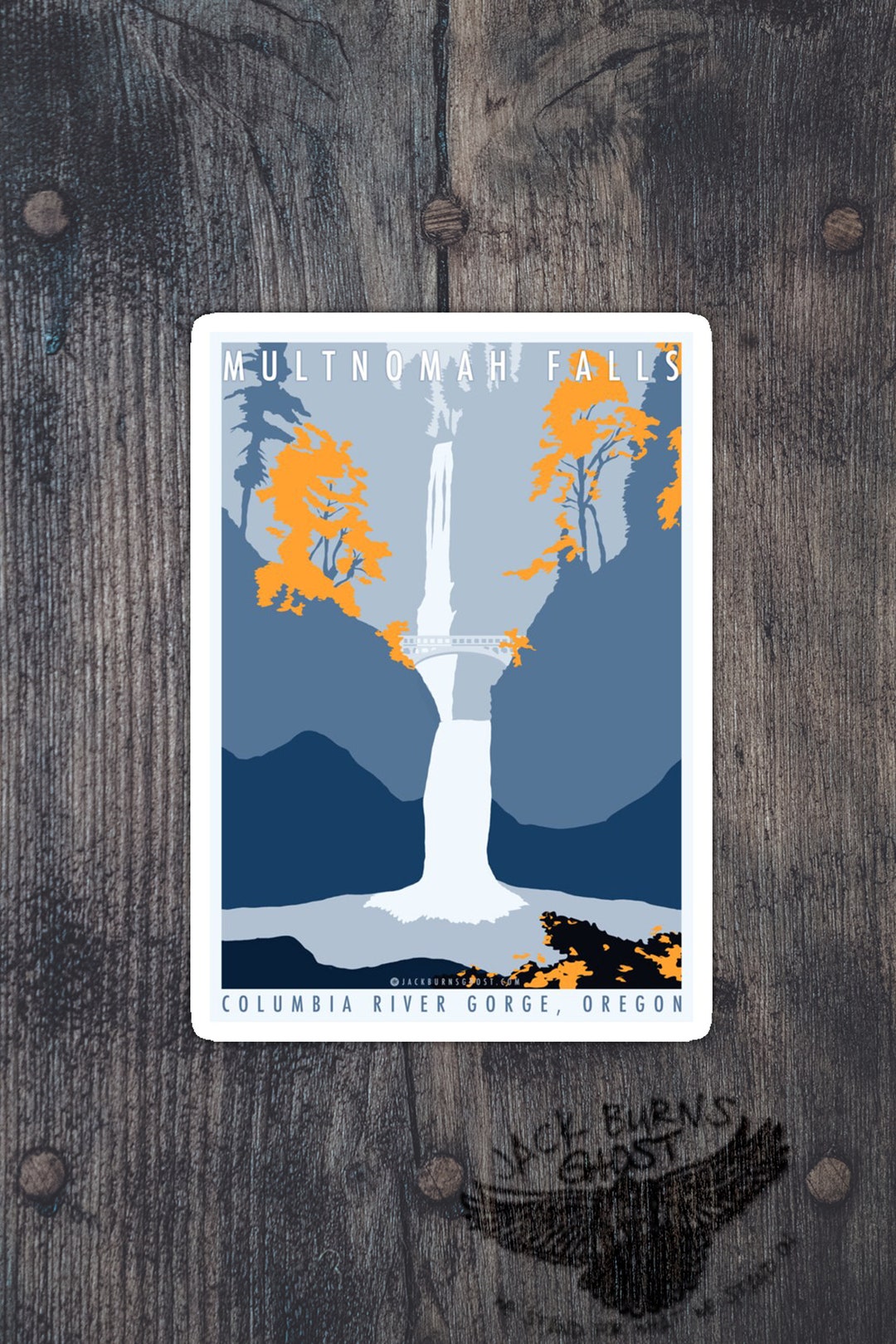 Multnomah Falls Columbia River Gorge Oregon Sticker - Etsy