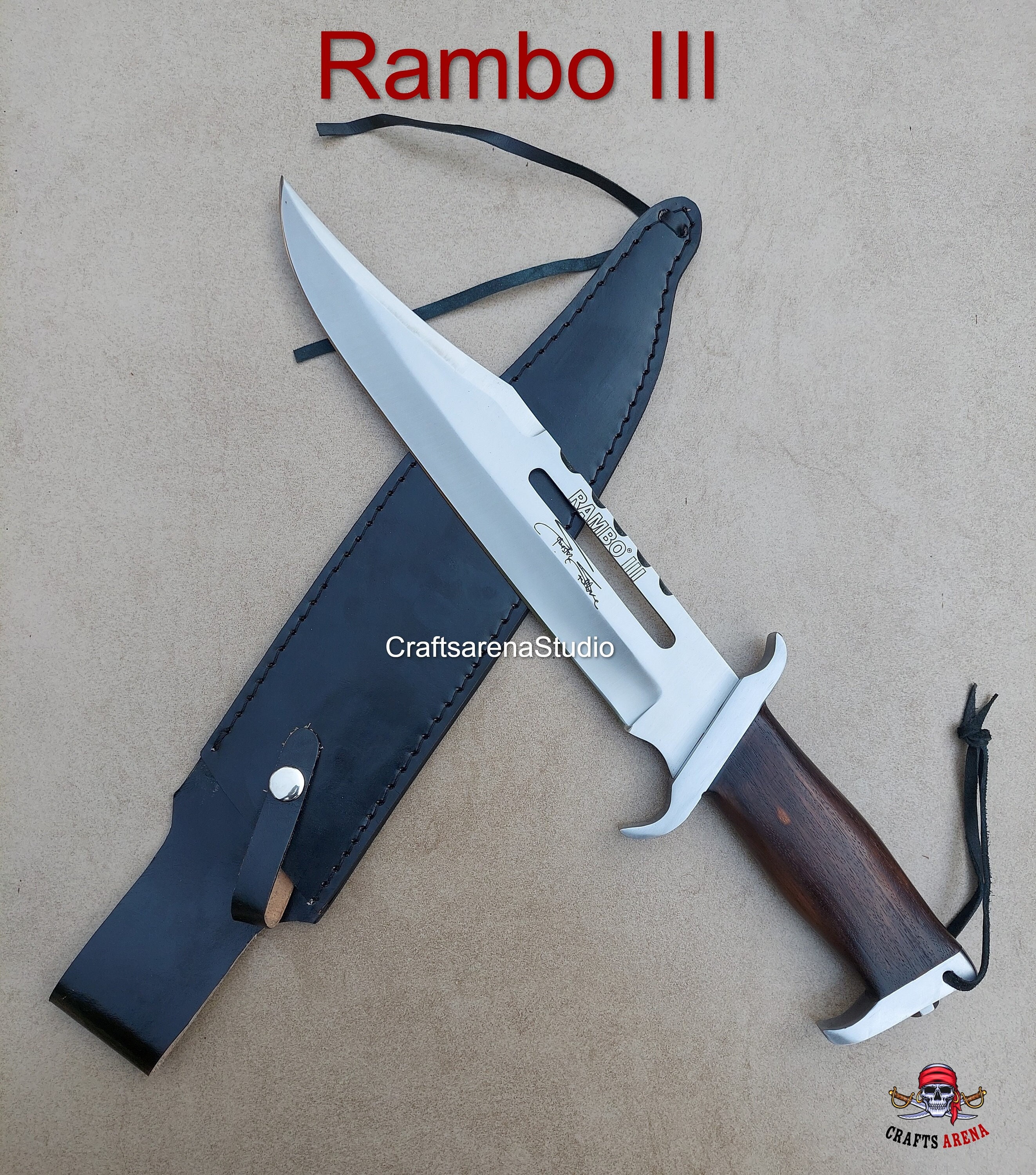 Rambo III Knife Replicagil Hibbencustom Handmadebirthday Giftanniversaryfathers ...