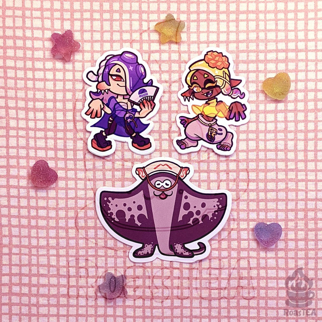 Splat 3 Deep Cut Stickers - Shiver, Frye, and Big Man [clearance] - Etsy