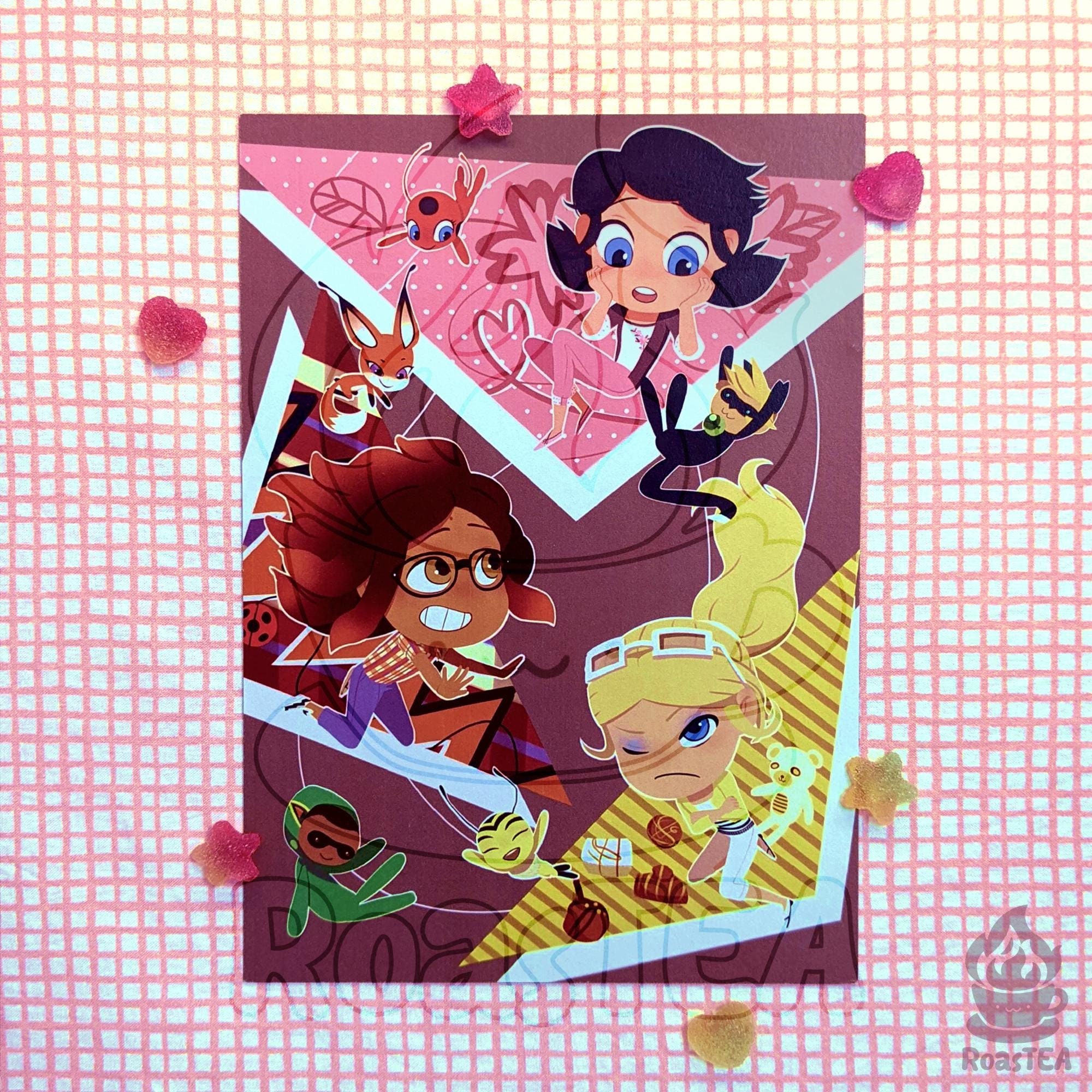 Miraculous Ladybug Miraculous Girls A5 Art Print - Etsy