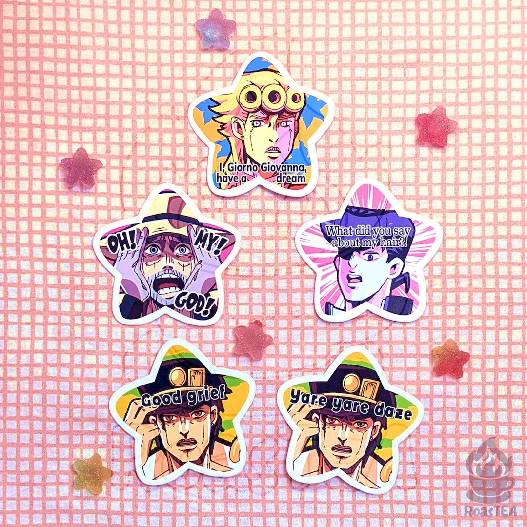 JJBA Star Stickers - Joseph, Jotaro, Josuke, Giorno [clearance] - Etsy UK