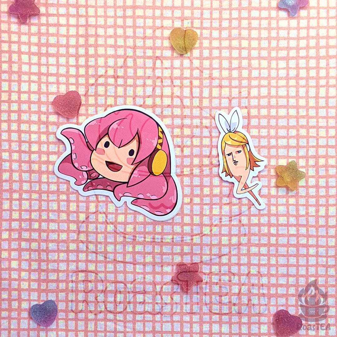 Vocaloid Tako Luka and Larva Rin Stickers [clearance] - Etsy