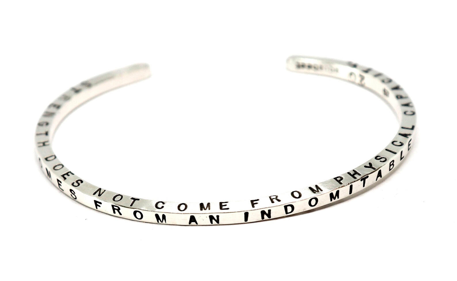 Personalized 4-SIDED SKINNY STACKING Cuff Custom Poetry Cuff - Etsy