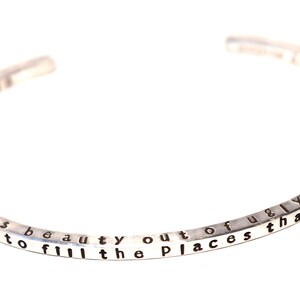 Personalized 4-SIDED SKINNY STACKING Cuff - Custom Poetry Cuff Bracelet ...