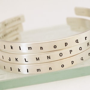 TEACHER'S ALPHABET Sterling Silver Learn to Read Bracelet ...