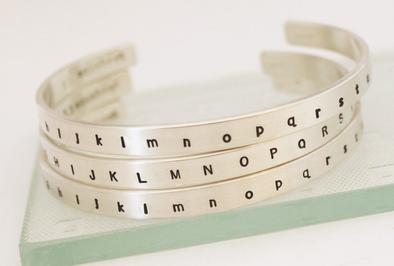 Alphabet Sterling Silver Teacher Bracelet – ABC Kindergarten Gift - Etsy