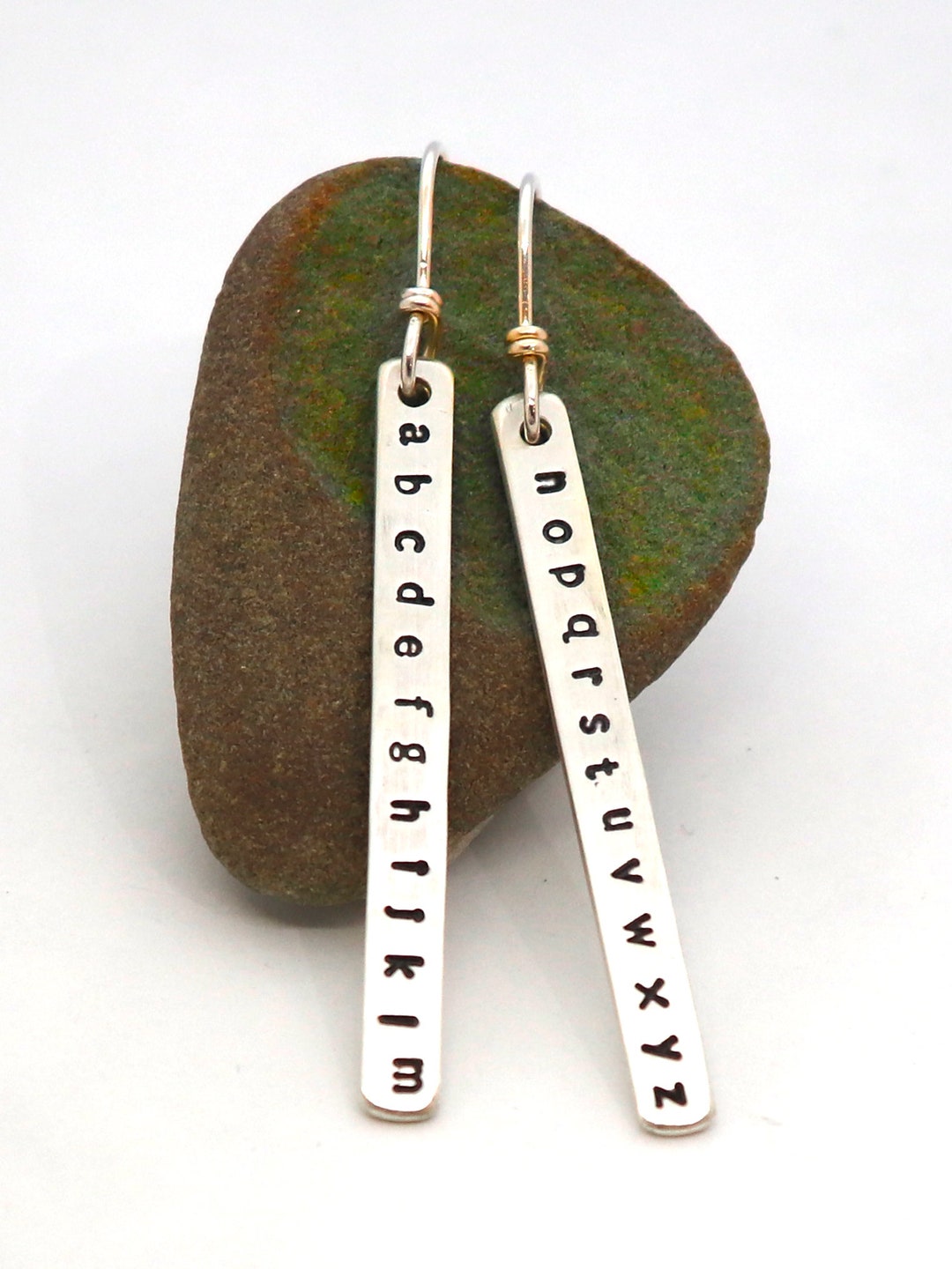 Alphabet Sterling Silver Teacher Earrings – ABC Jewelry - Kindergarten ...