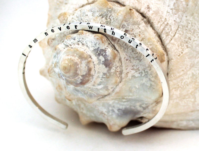 Personalized 4-SIDED SKINNY STACKING Cuff Custom Poetry Cuff - Etsy