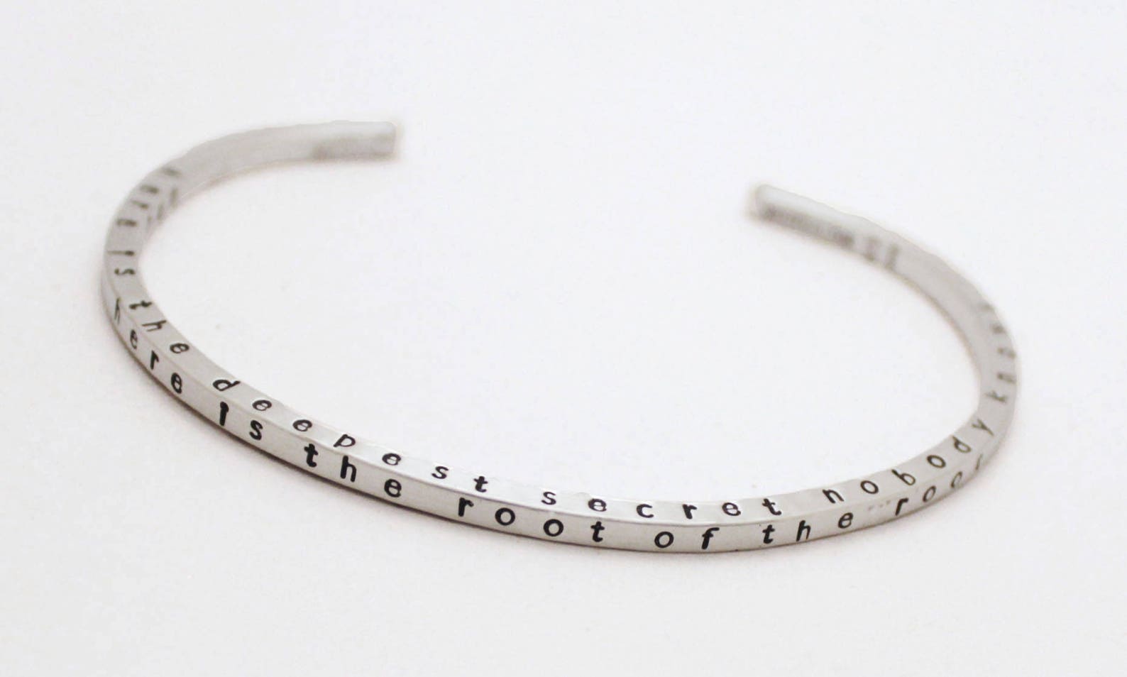 Personalized 4-SIDED SKINNY STACKING Cuff Custom Poetry Cuff - Etsy