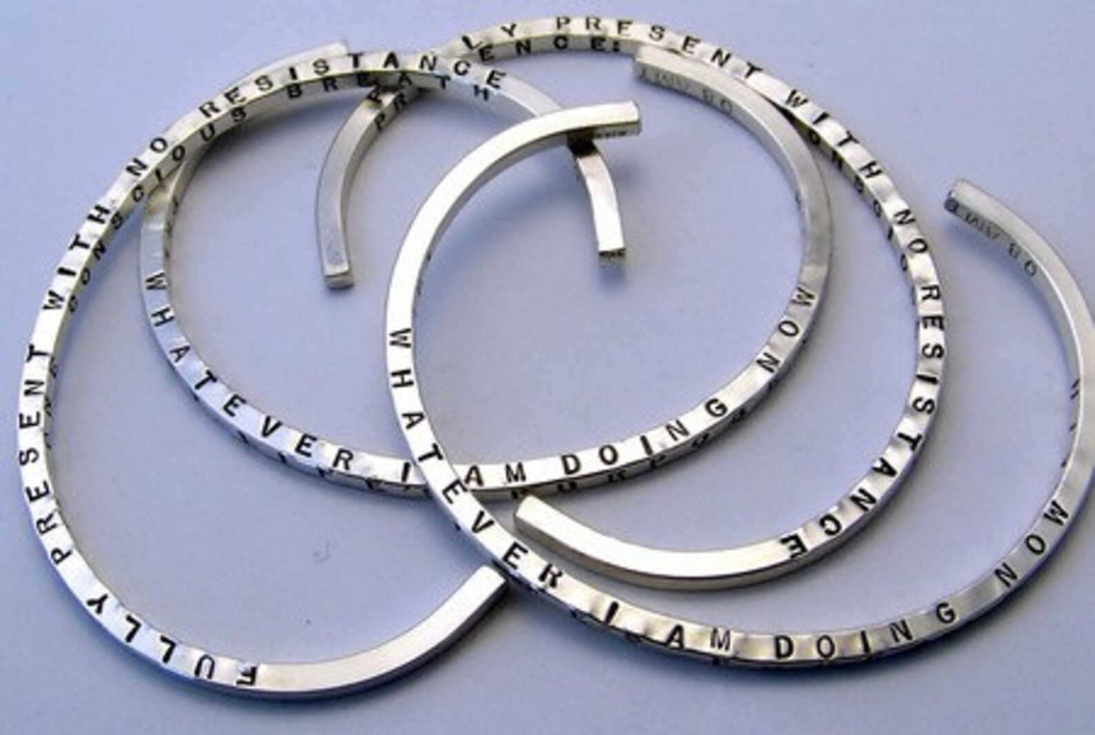 Personalized 4-SIDED SKINNY STACKING Cuff Custom Poetry Cuff | Etsy