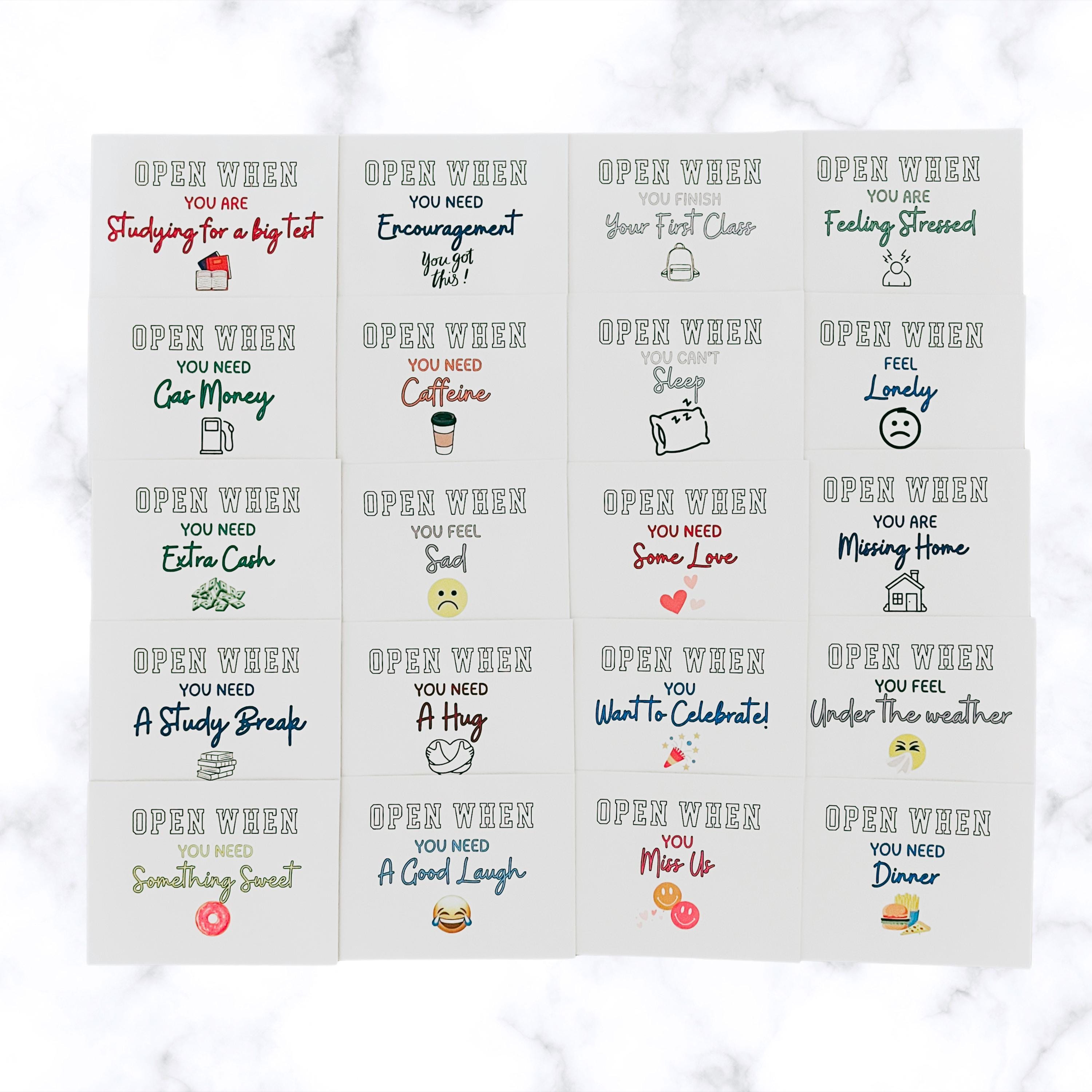 Open When Printable Envelopes for College, Editable in Canva, Open When ...