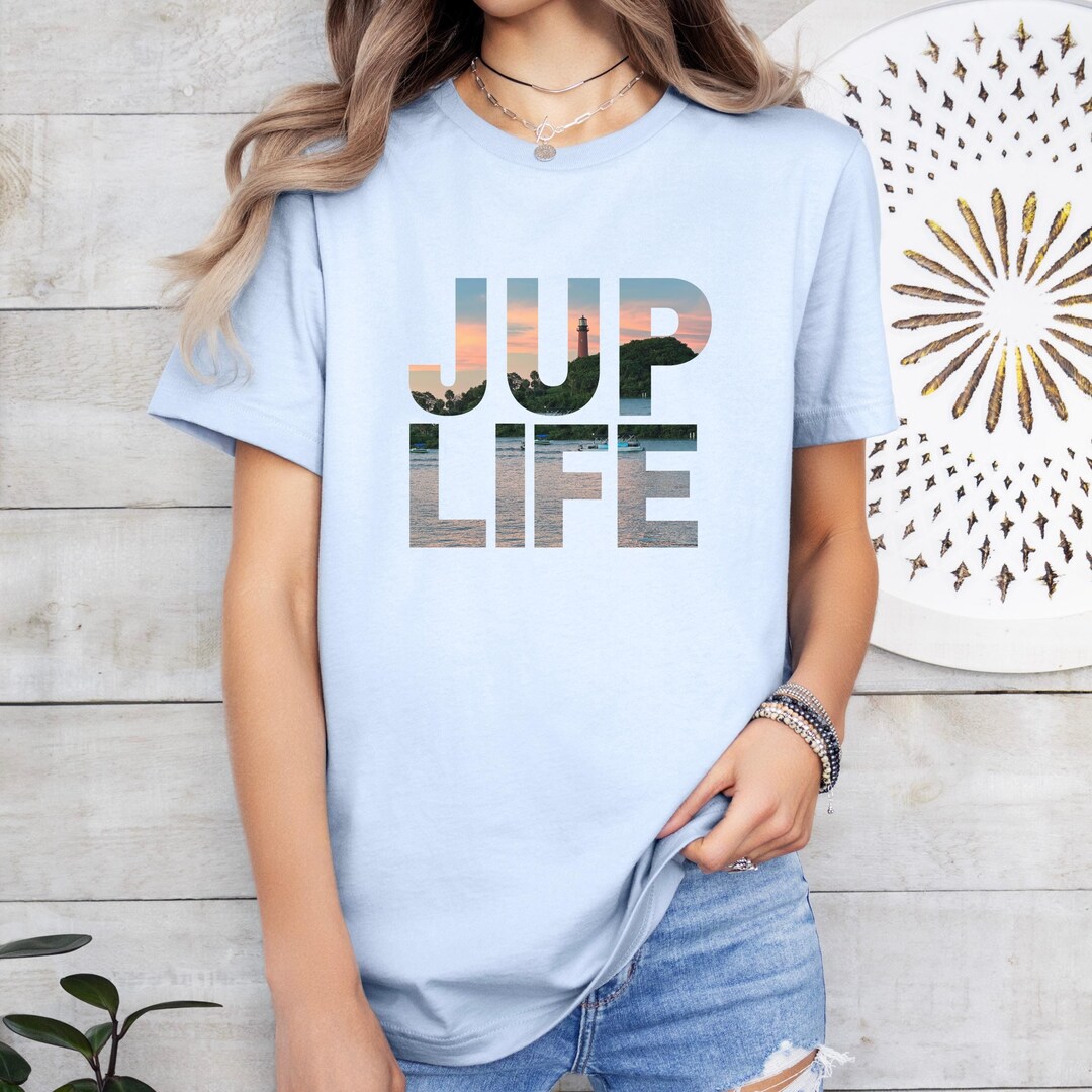 Jupiter Lighthouse Photo T-shirt: JUP LIFE Bella Canvas Tee - Etsy