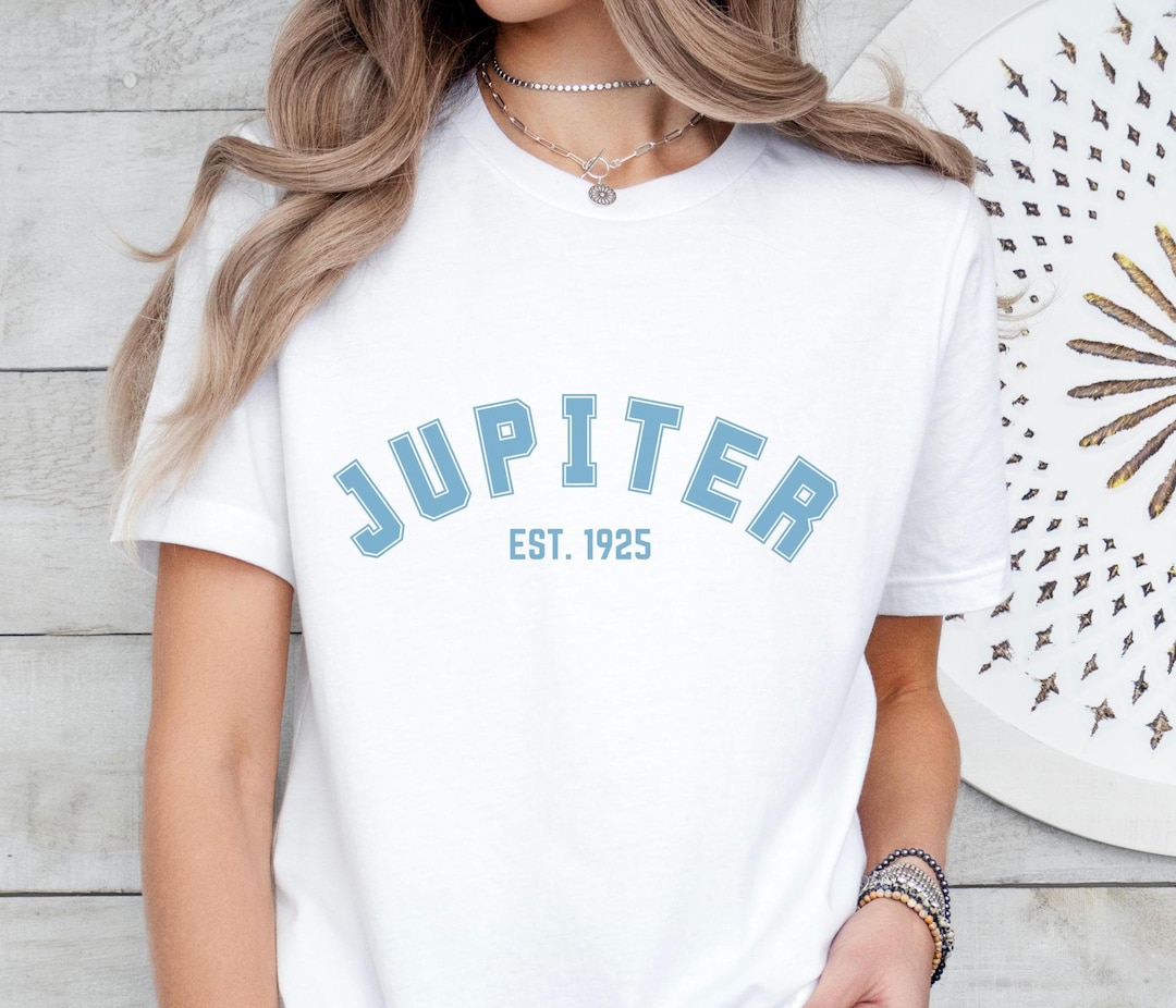 Jupiter Florida T-shirt: Minimalist College Style Tee - Etsy