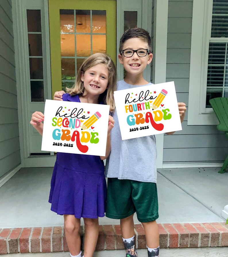 First Day of School Printable Pre-k to Fifth Grade All Included in One ...