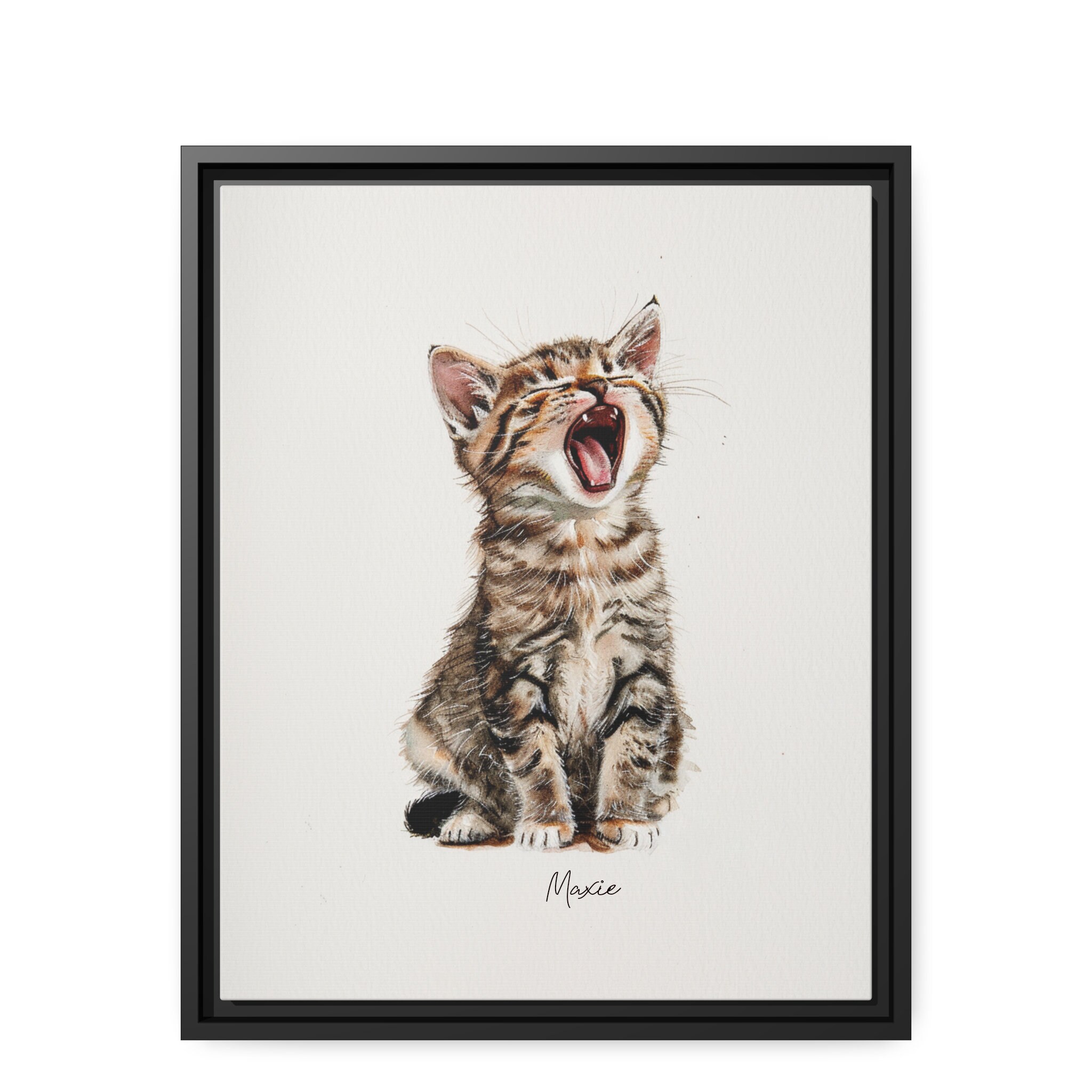 Custom Mini Cat Portrait,cat Memorial Gift From Photo, Watercolor Cat ...