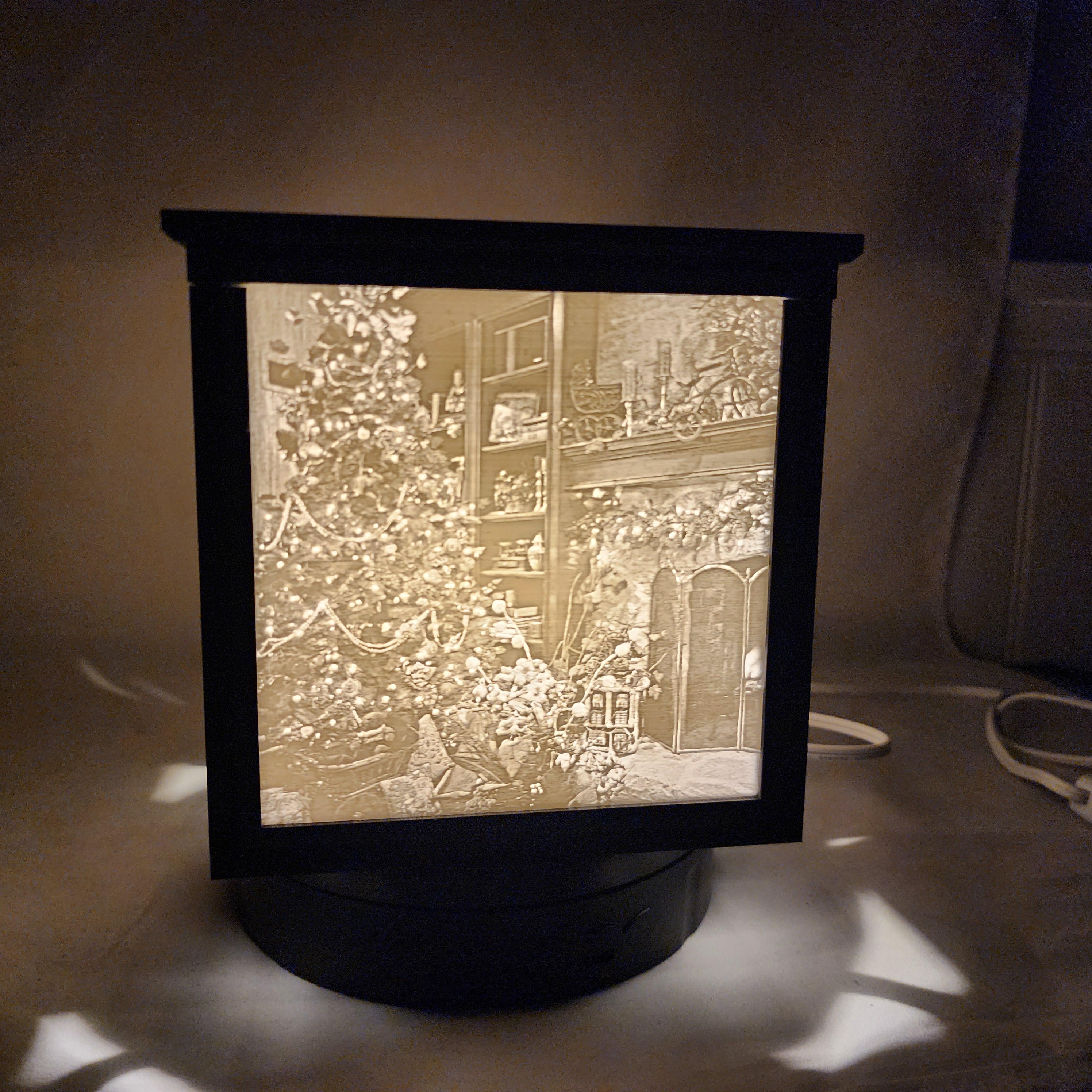 3D Lithophane Christmas Tree Light Cube With 5 Pictures - Etsy