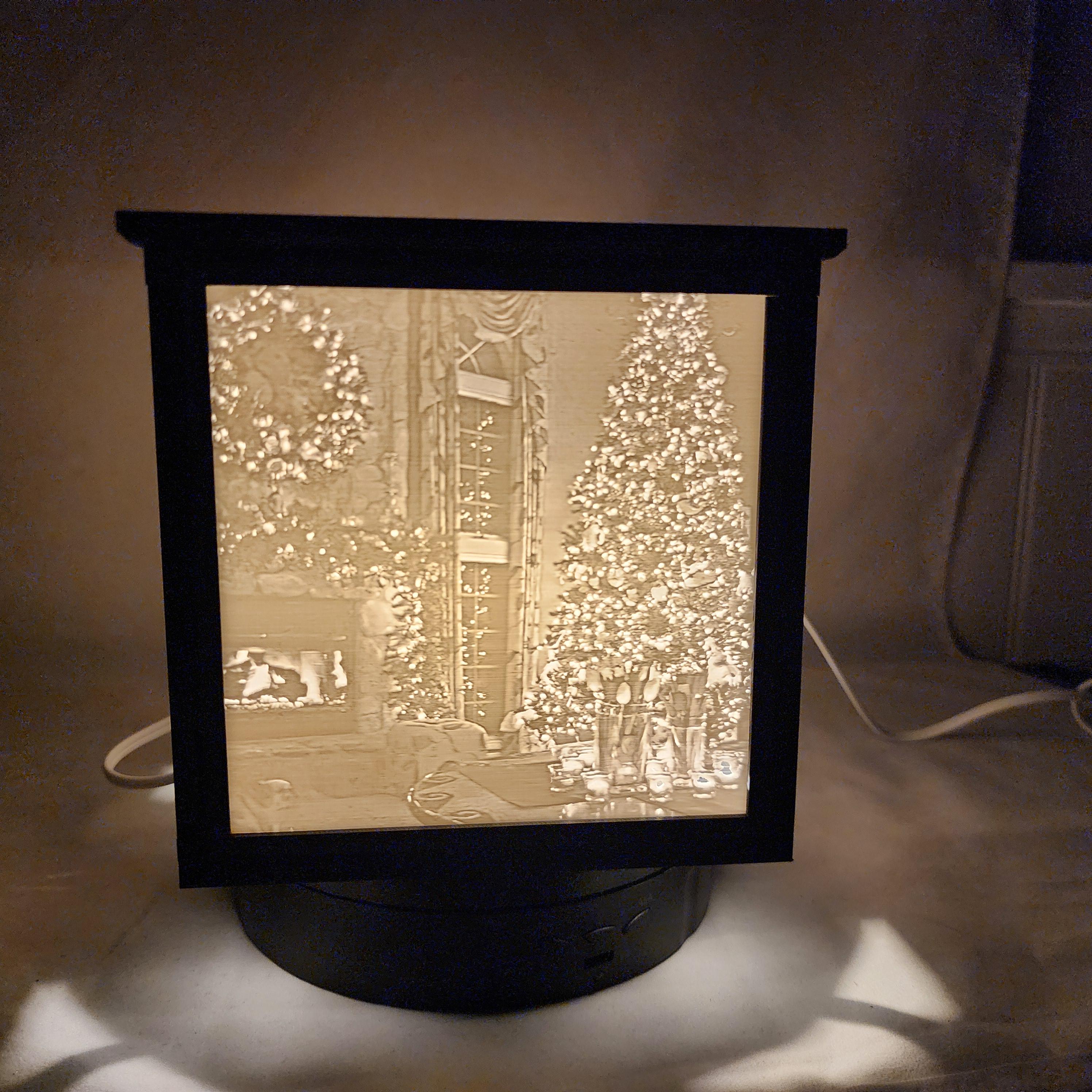 3D Lithophane Christmas Tree Light Cube With 5 Pictures - Etsy