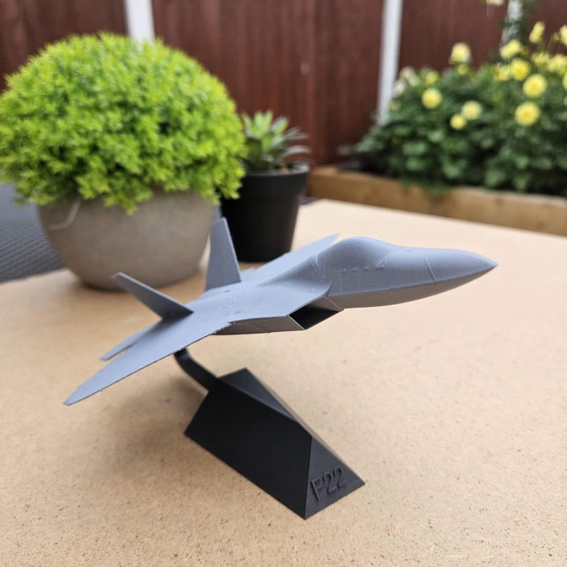 F22 Raptor Fighter Jet Model With Removable Stand 3D Printed - Etsy