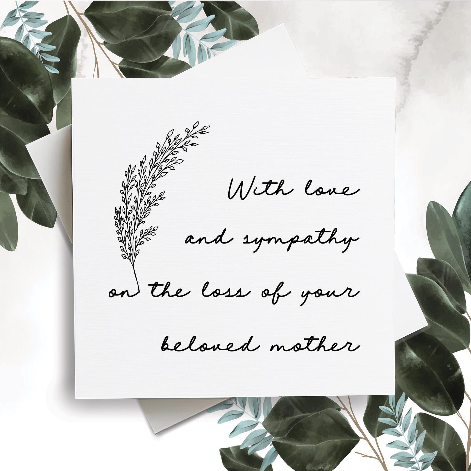 Love and Sympathy Card, Deepest Sympathy Card, Sympathy Loss of Mother ...