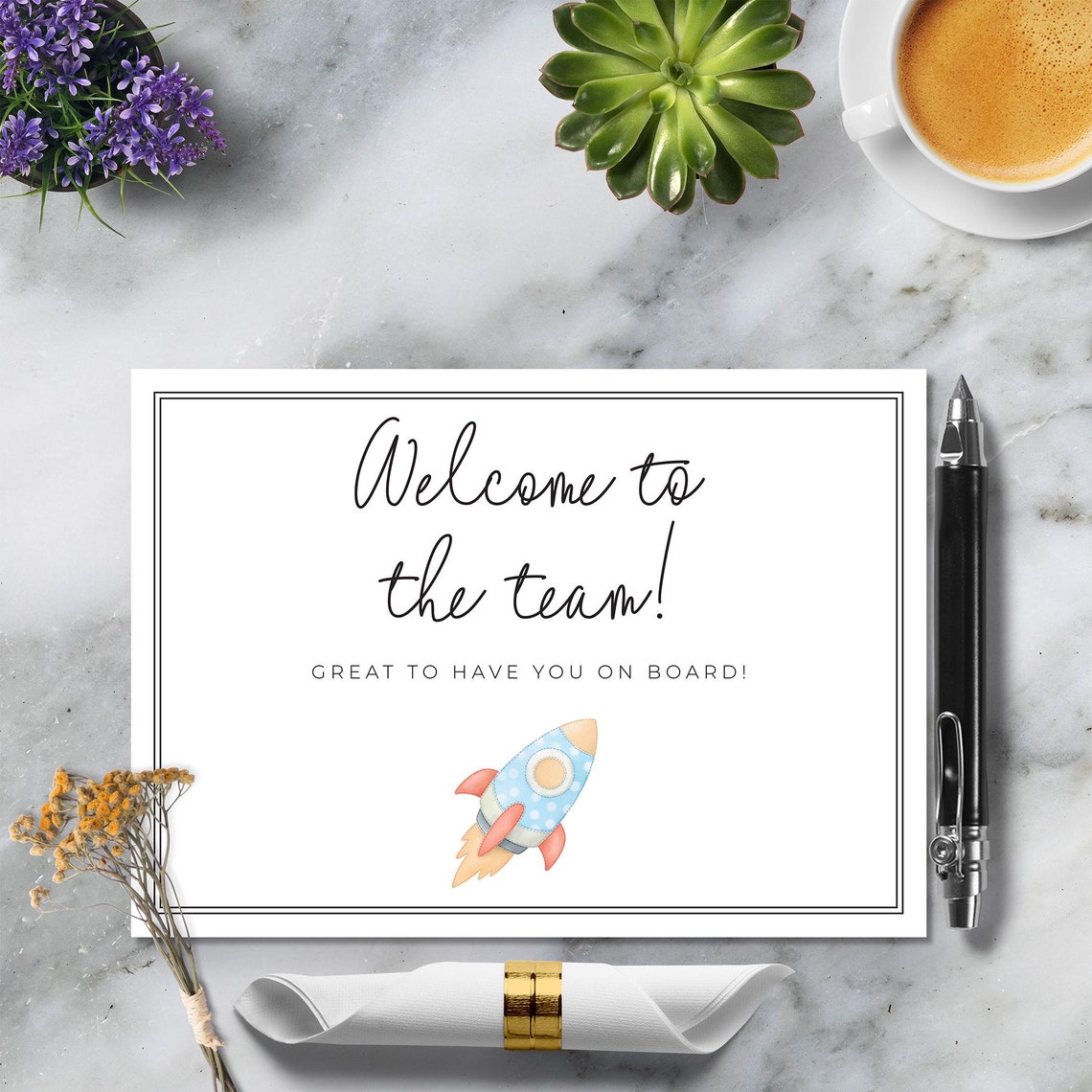 Welcome to the Team Card, Corporate Welcome Card, Welcome Card for Team ...