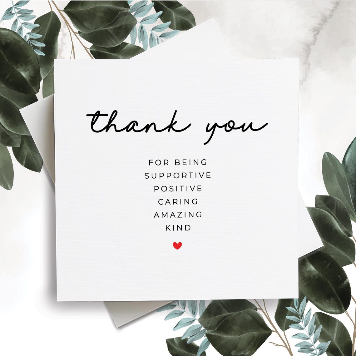 Thank You Card, Thank You Card for Friend, Friend Appreciation Card ...