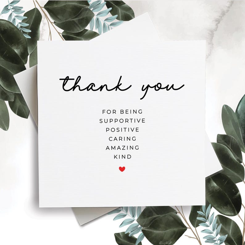 Thank You Card, Thank You Card for Friend, Friend Appreciation Card ...