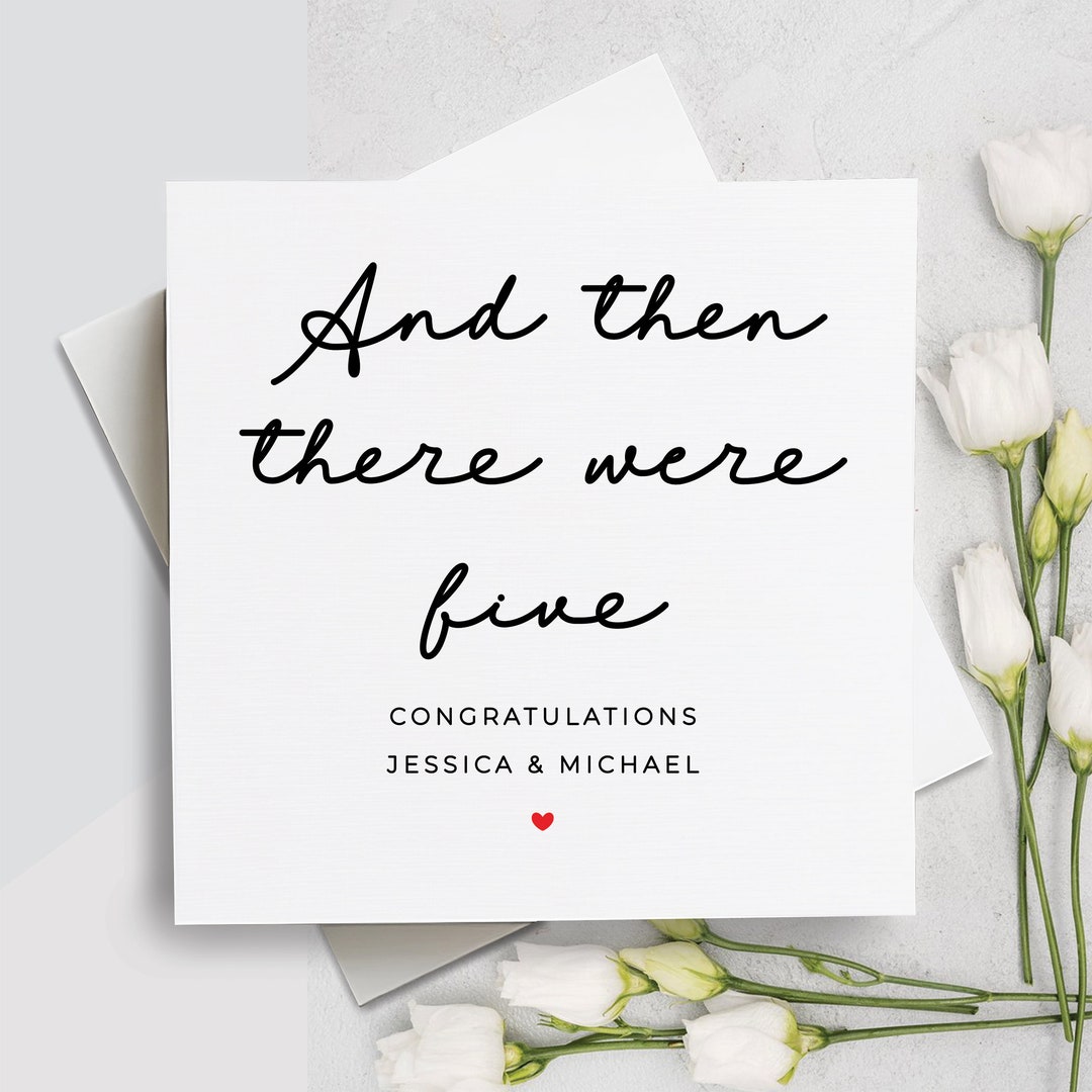 Custom Pregnancy Card, New Baby Card, and Then There Were Five, Baby ...