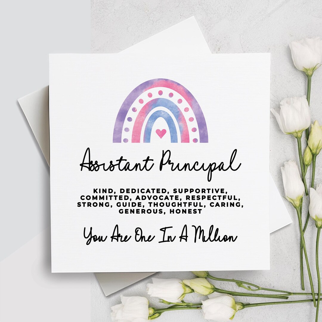 Assistant Principal Thank You Card, Thank You Card for Assistant ...
