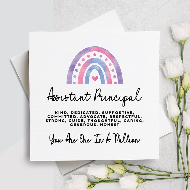 Assistant Principal Thank You Card, Thank You Card for Assistant ...