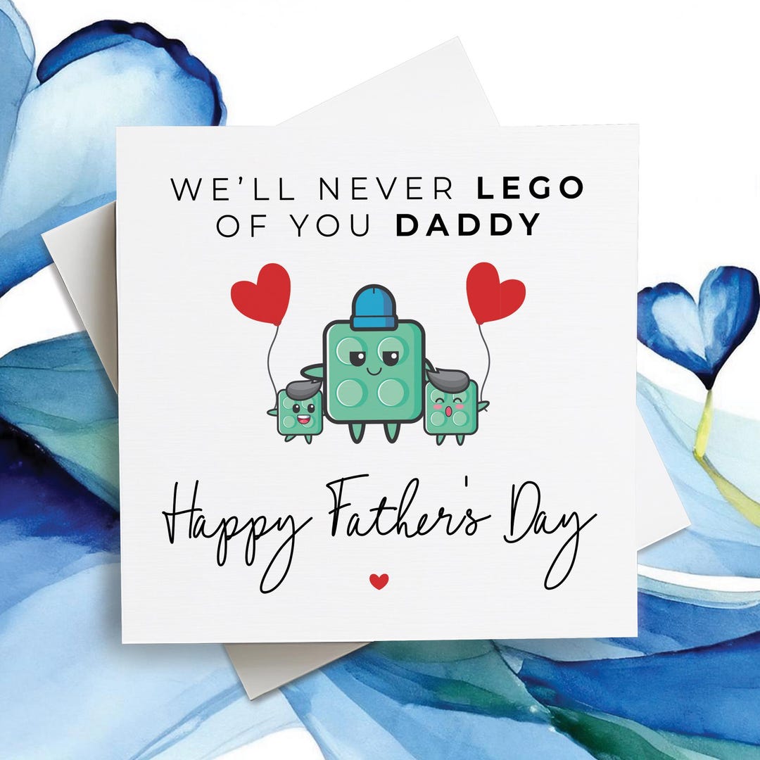 Lego Happy Father's Day Card, Father's Day Card for Dad, Cute Father's ...