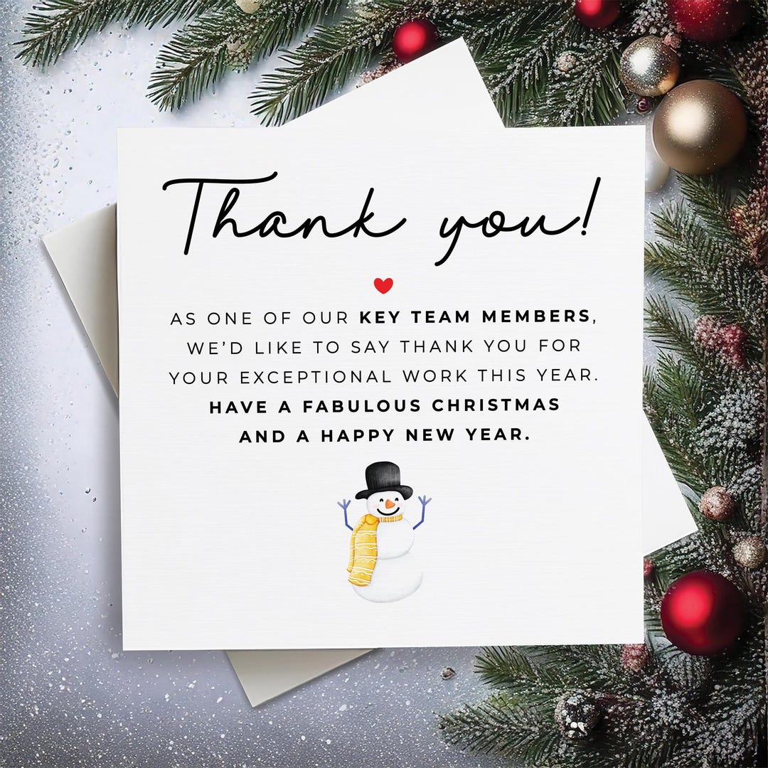 Happy Holidays Card, Employee Christmas Gift, Holiday Card for ...