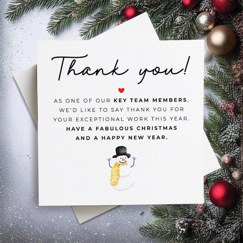 Happy Holidays Card, Employee Christmas Gift, Holiday Card for ...