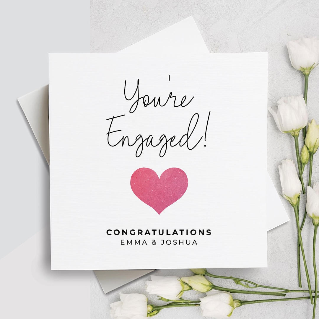 Congratulations on Your Engagement Card, Congratulations Engagement ...