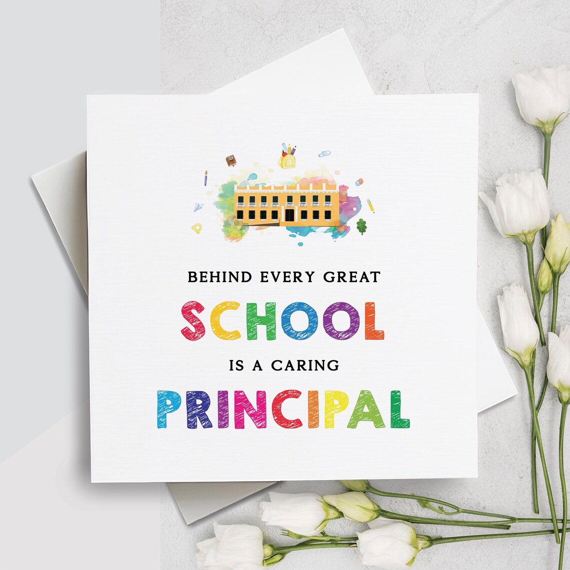 Principal Thank You Card, Thank You Card for Principal, Principal ...