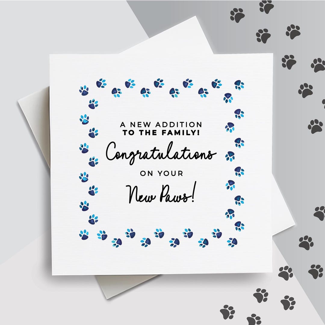 New Pet Card, Pet Card, Congratulations on Your New Best Friend, New ...