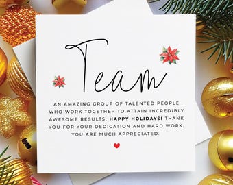 Happy Holidays Card, Employee Christmas Gift, Holiday Card for ...