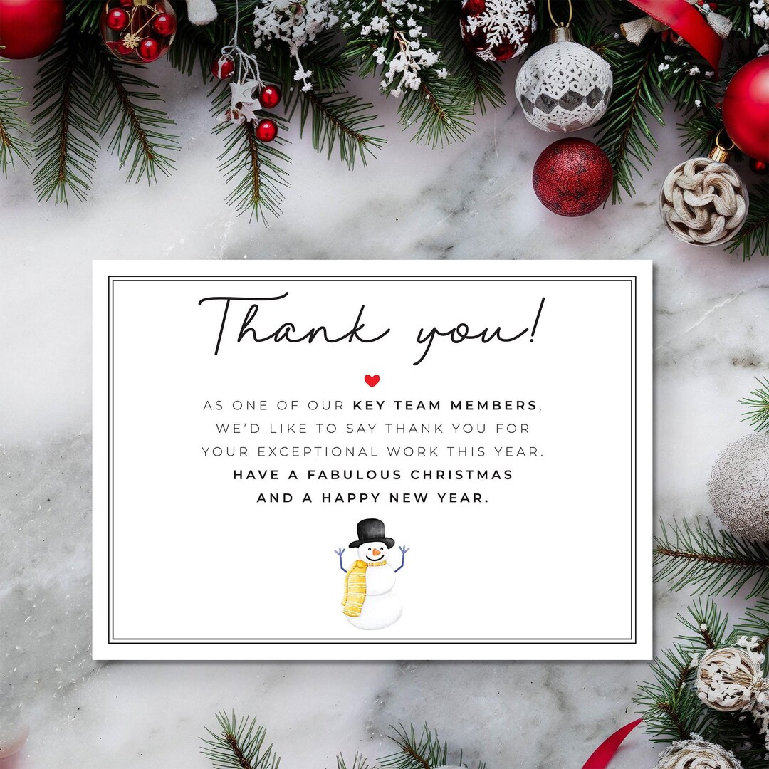 Happy Holidays Card, Employee Christmas Gift, Holiday Card for ...