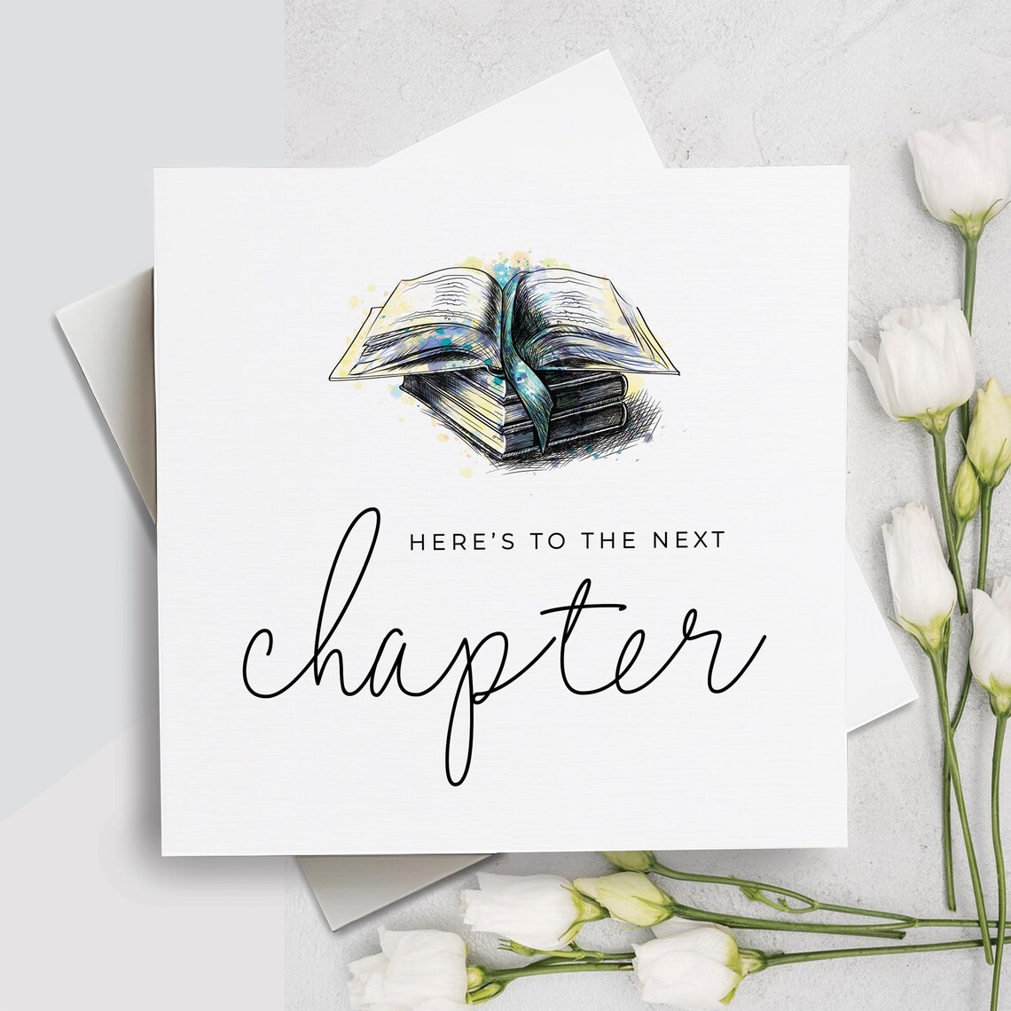 Here's to the Next Chapter Card, Corporate New Chapter Card, Staff New ...