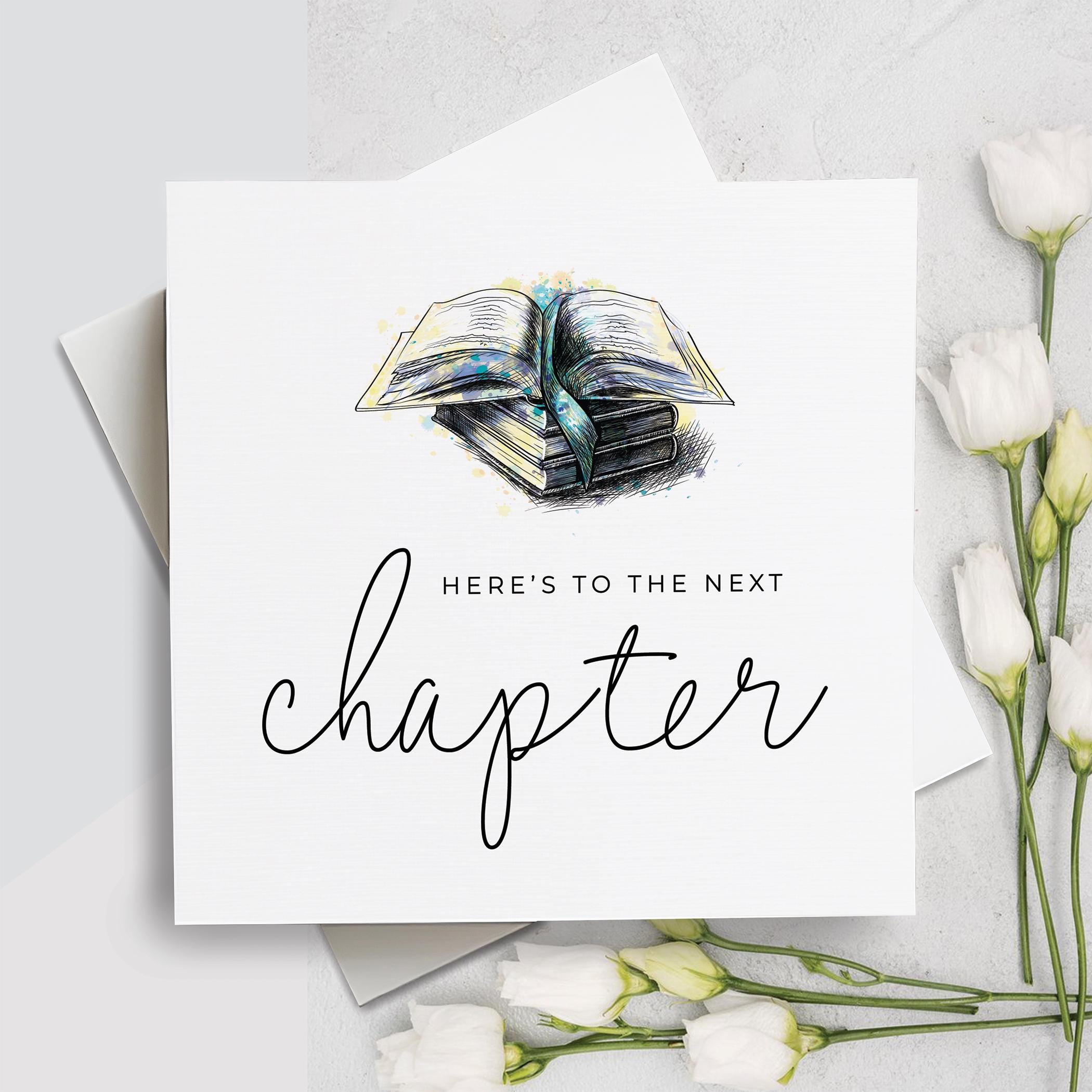 Here's to the Next Chapter Card, Corporate New Chapter Card, Staff New ...