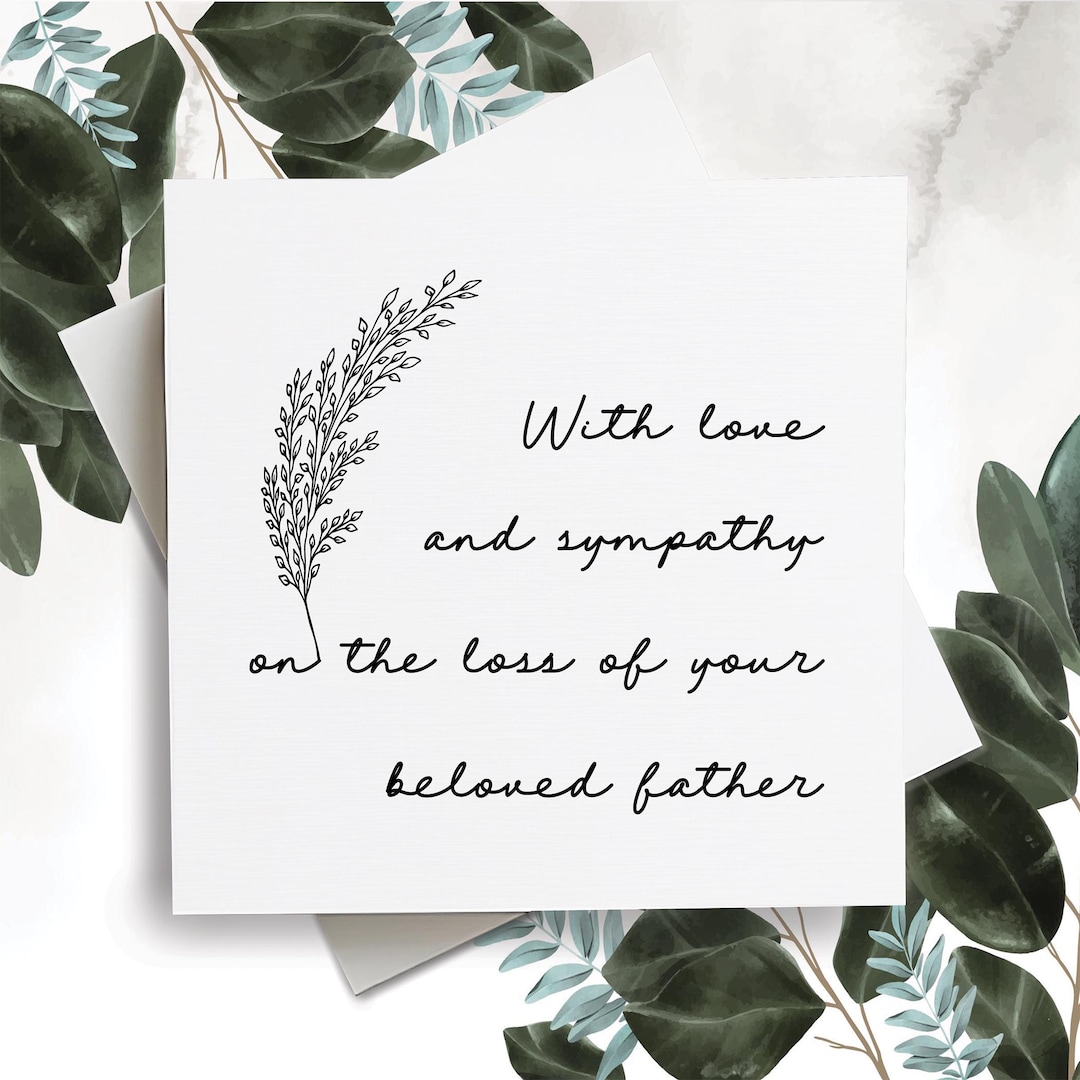 Love and Sympathy Card, Deepest Sympathy Card, Sympathy Loss of Father ...